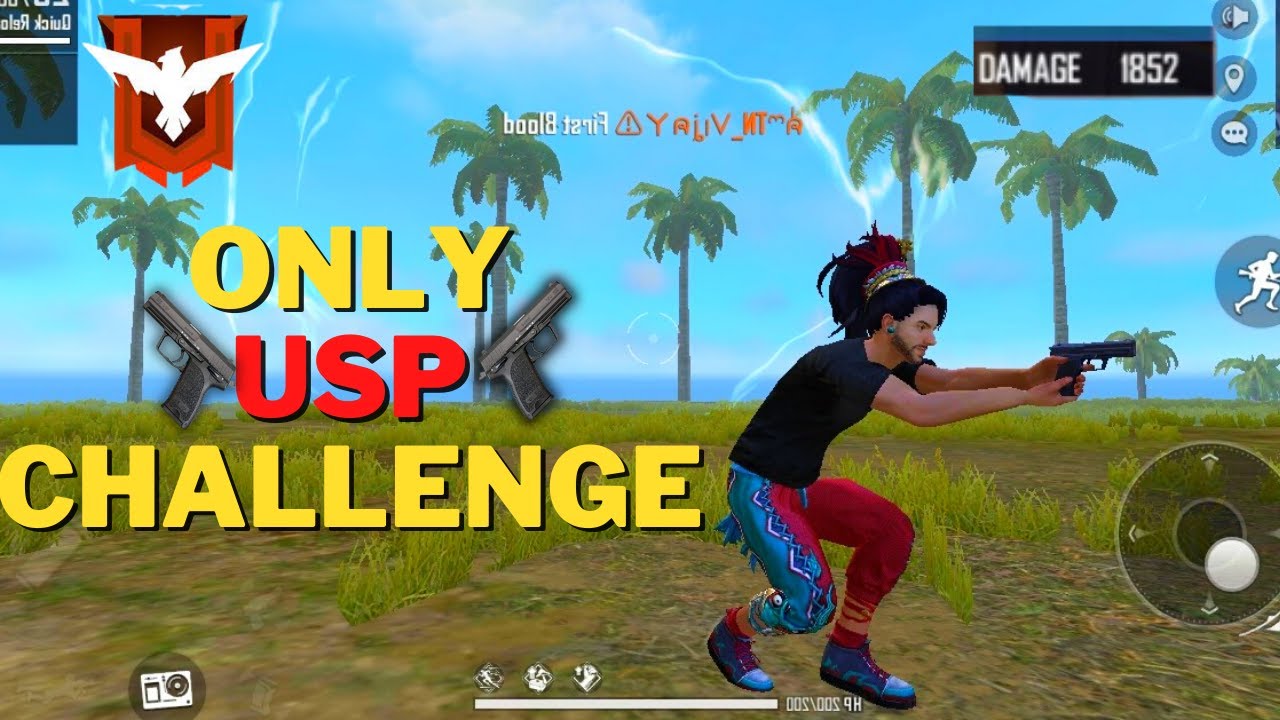 Only USP Pistol Challenge in Free fire - Garena Freefire - YouTube