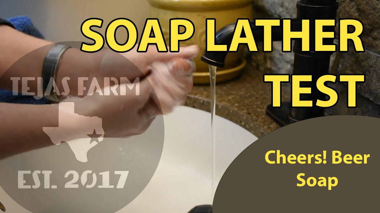 Soap Lather Test - Cheers! Beer Soap - YouTube