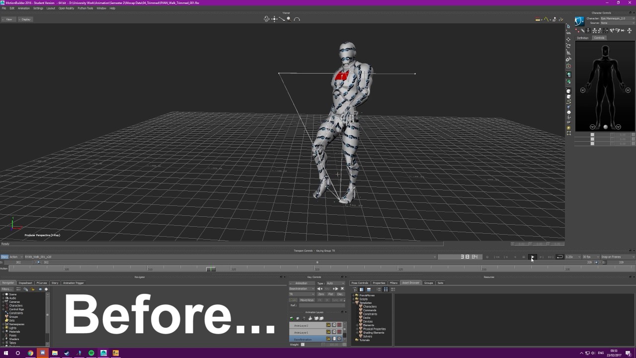 Cleaned Walk Cycle MoCap - YouTube