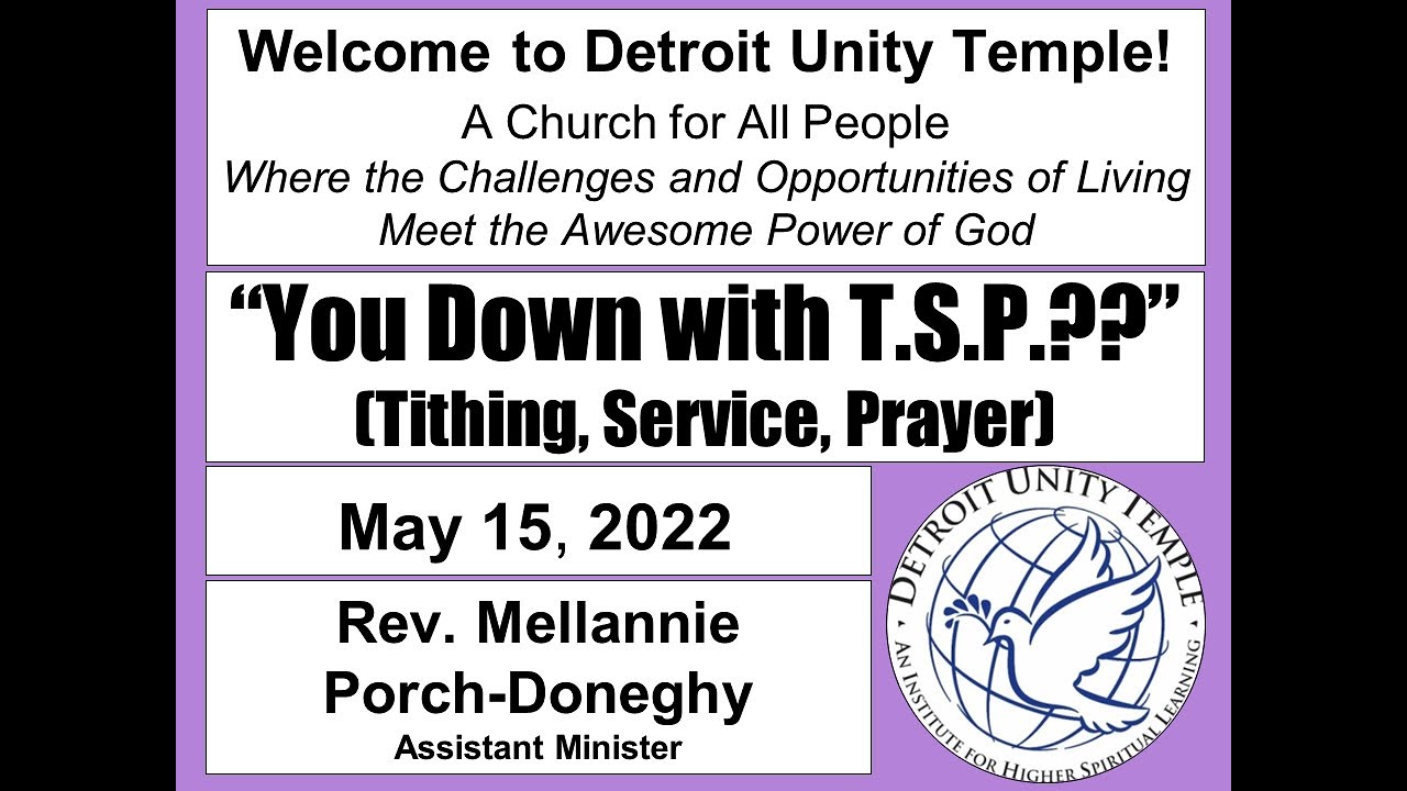 Detroit Unity Temple Sunday Service 05-15-2022 - YouTube
