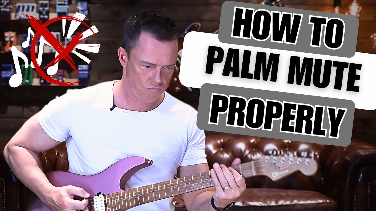 🎸 How to palm mute PROPERLY?! 🤔 🎶 - YouTube