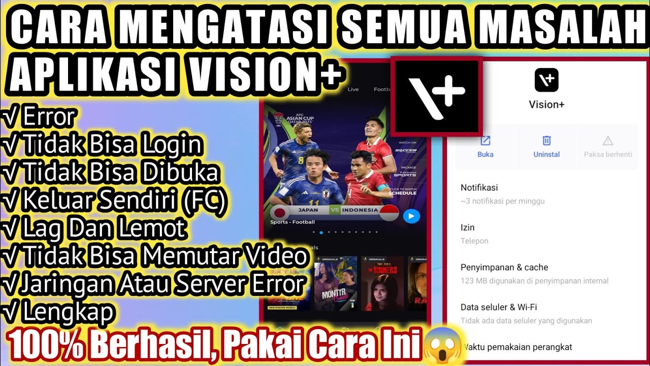 Cara Mengatasi Semua Masalah Pada Aplikasi Vision Plus || Cara ...