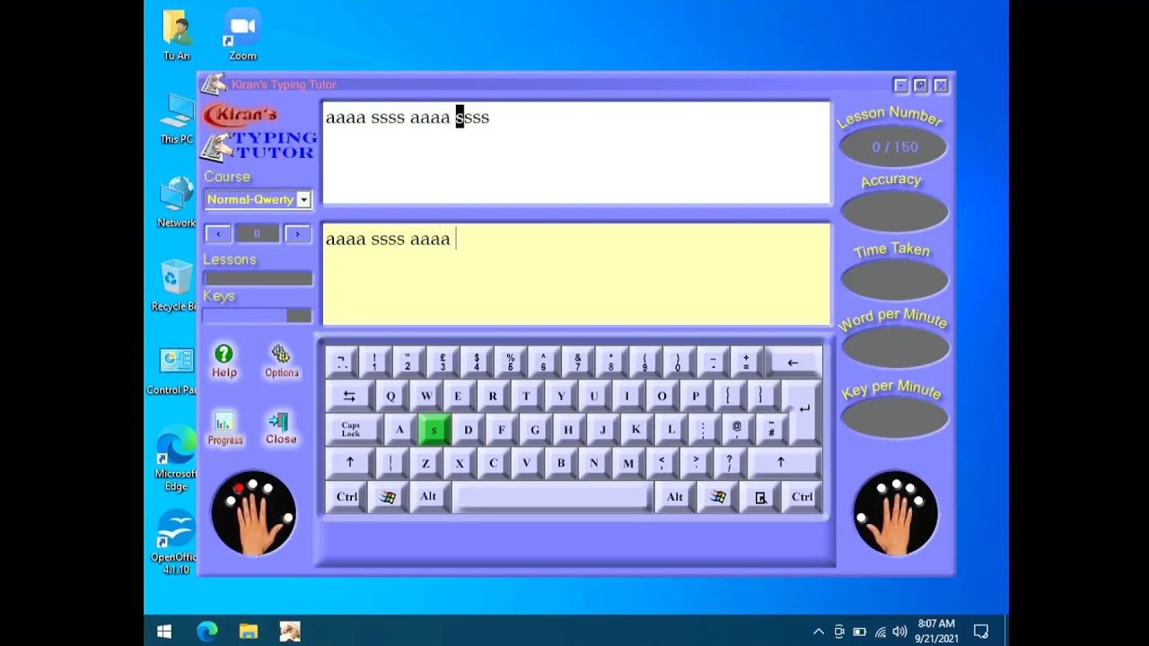 kiran's typing tutor - YouTube