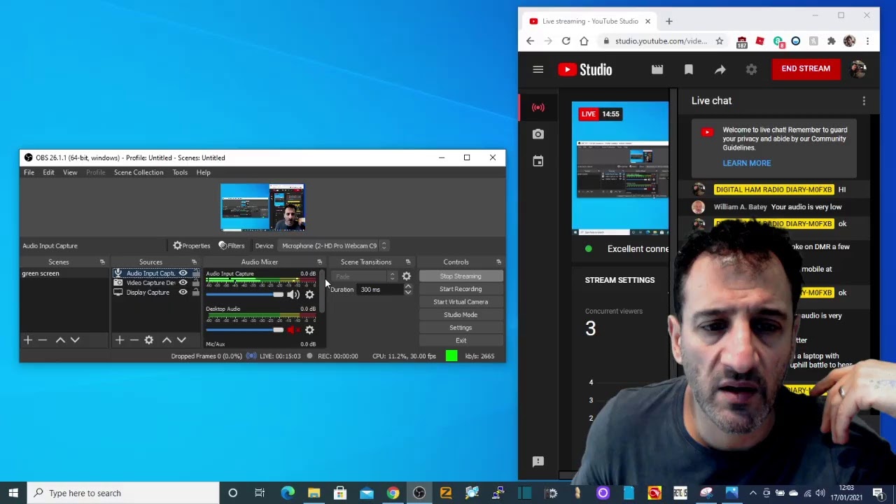 DUDE STAR HAM RADIO LIVE -Quiet audio as Dudestar clashed - YouTube