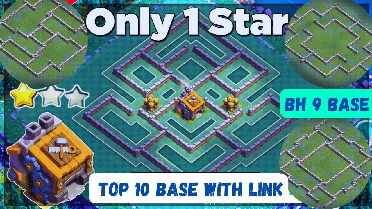 New Best!! Bh9 Base 2023 | Best Builder Hall 9 Trophy Base Copy Link ...