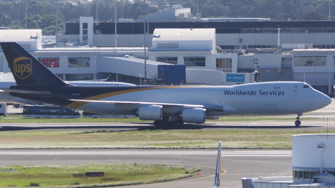 UPS Airlines 747-8F Takeoff and Landing at Sydney Airport - YouTube