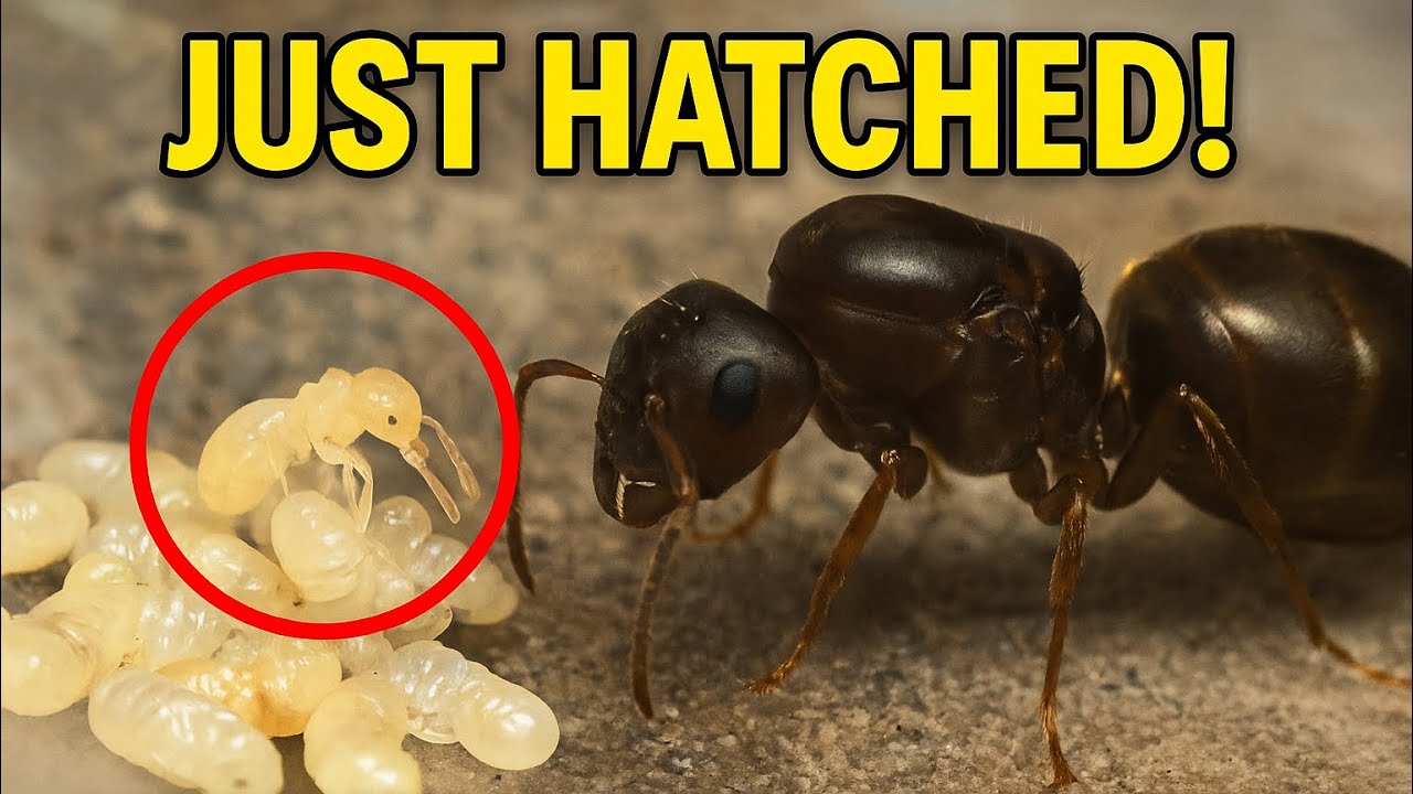 My Ant Queen's First Babies Just Hatched! - YouTube
