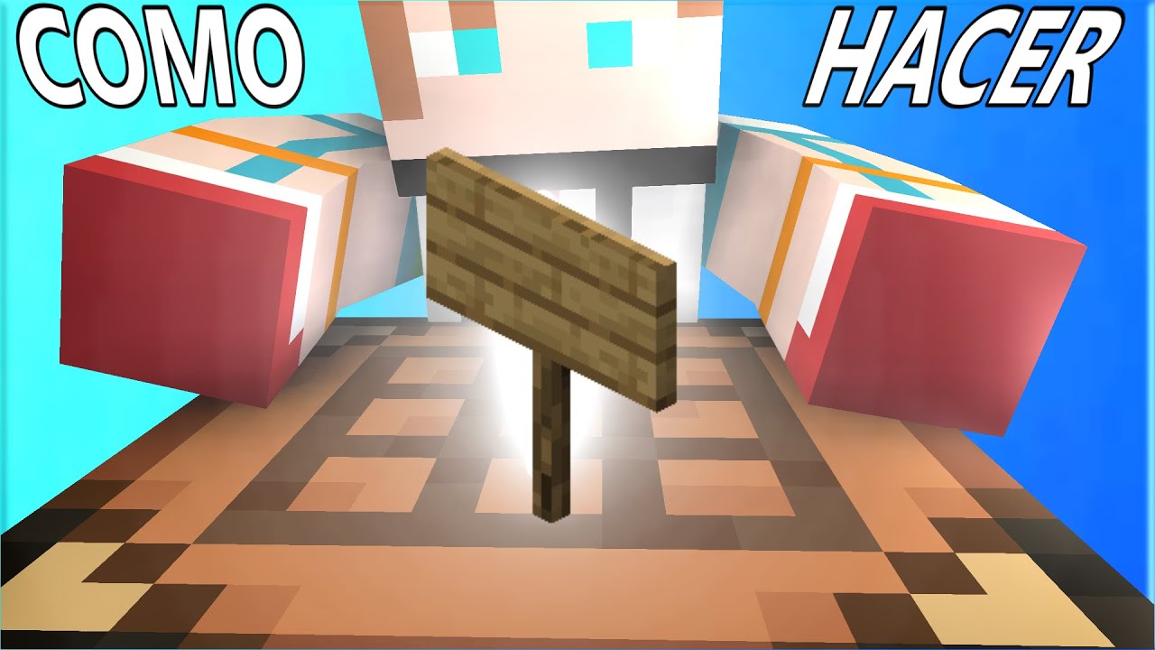 🤑 Como hacer un LETRERO en Minecraft 😈 - YouTube