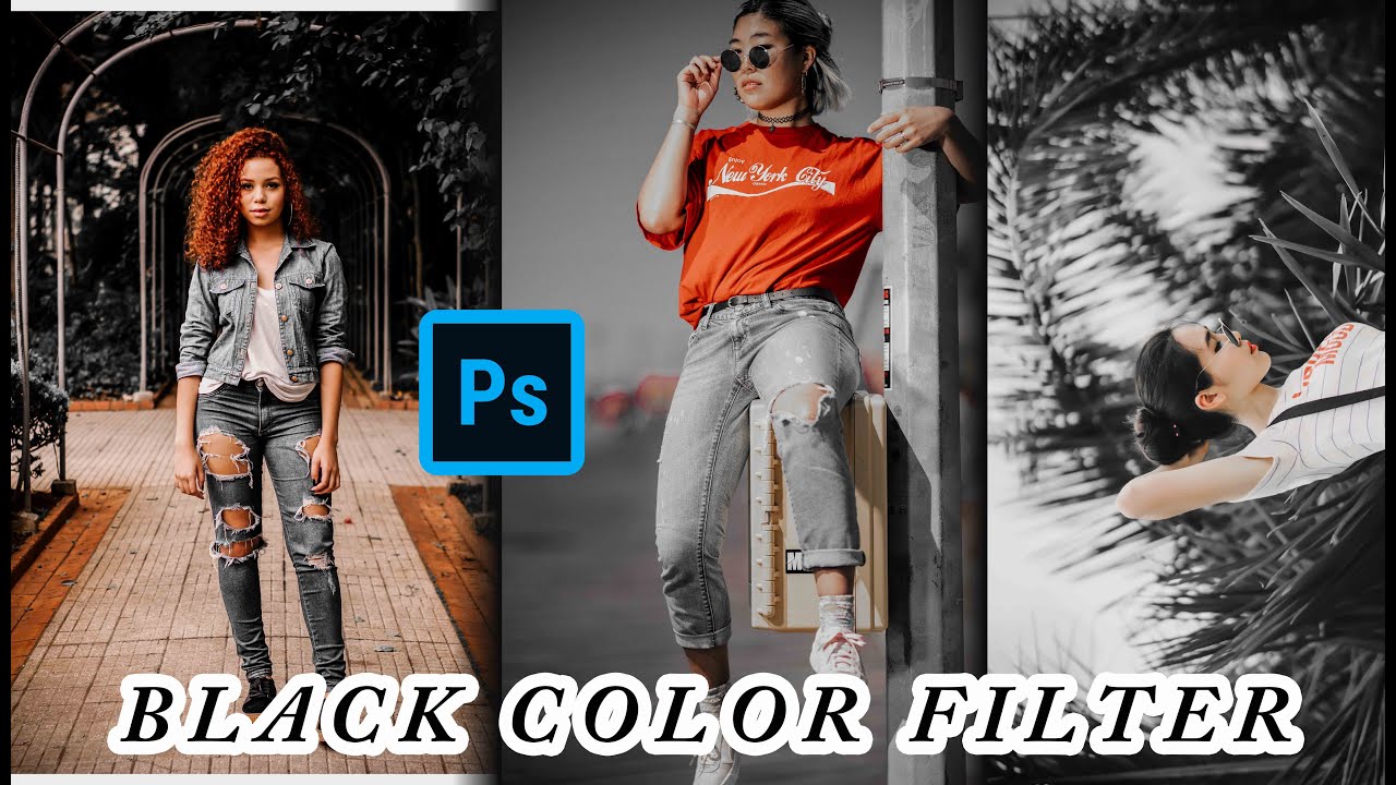 How to make your own black color filter in photoshop! - YouTube
