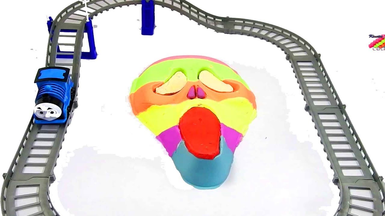 Learn colors with mask colors and Thomas train - Face mask colors for ...