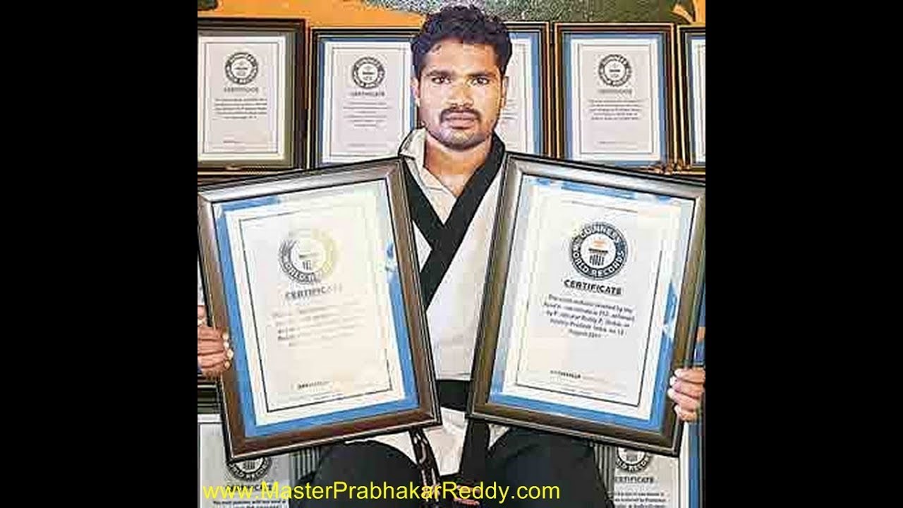 Kung-fu Inspiration Guinness Records Master Prabhakar Reddy Indian ...