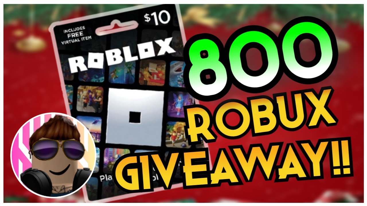 Giving Away 800 Robux Giftcard!! | Roblox (2021) - YouTube