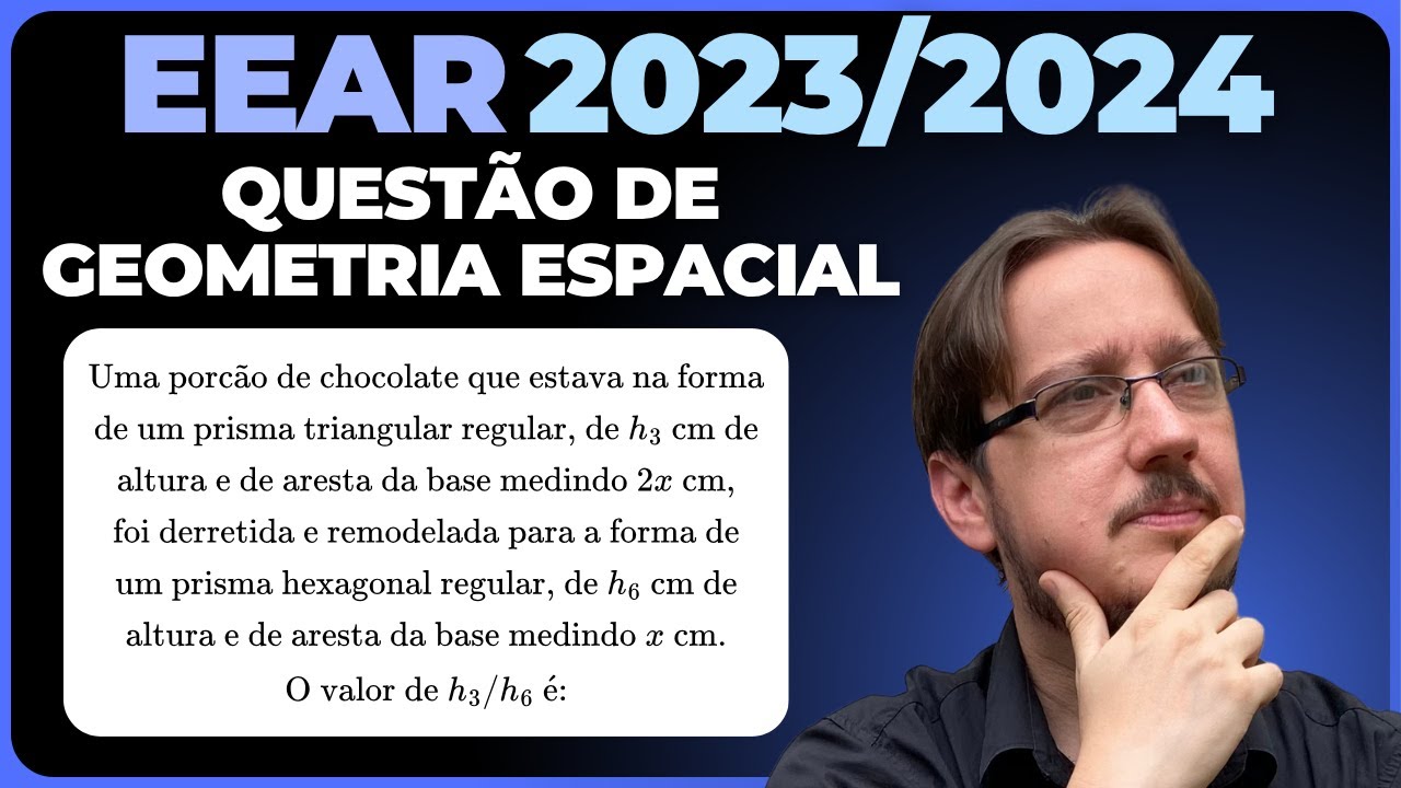 EEAR || Geometria Espacial || Uma porção de chocolate que estava na ...