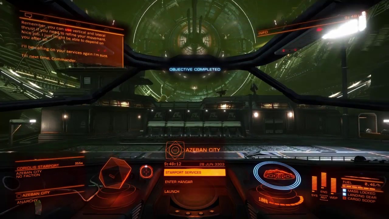 Elite Dangerous PS4 Training mission 2 - YouTube