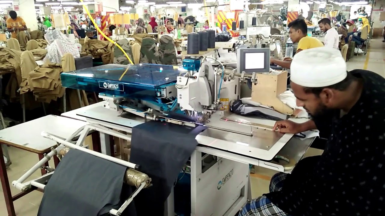 AUTOMATIC POCKET WELTING MACHINES II EPZ 200P || - YouTube