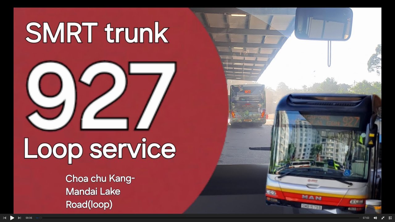 SG Bus Route Visual: SMRT Buses Trunk 927 (Loop service) - YouTube