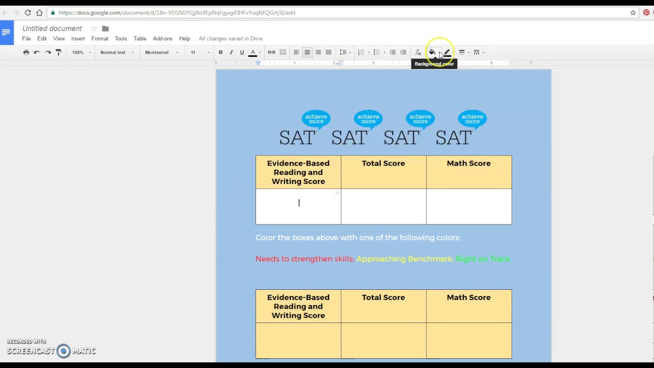 Change The Color Of A Table Cell In Google Docs YouTube Change The Color Of A Table Cell In Google Docs YouTube