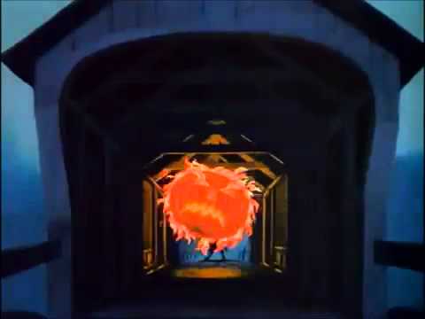 the Headless Horseman throws his Pumpkin head at the Queen of Hearts