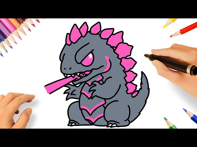 Dessins Faciles De Godzilla Easy How To Draw Godzilla Tutorial Video