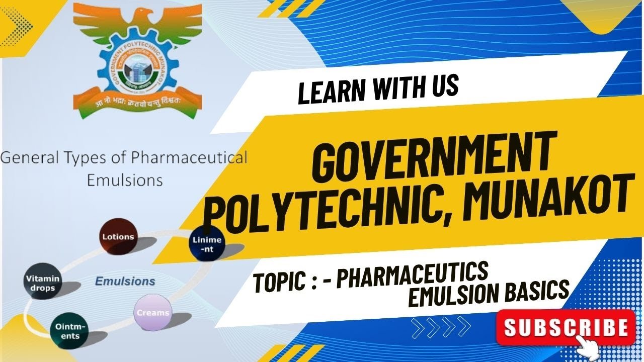 Emulsion Basics | Types, Components & Uses | Pharmaceutics | D.Pharm ...