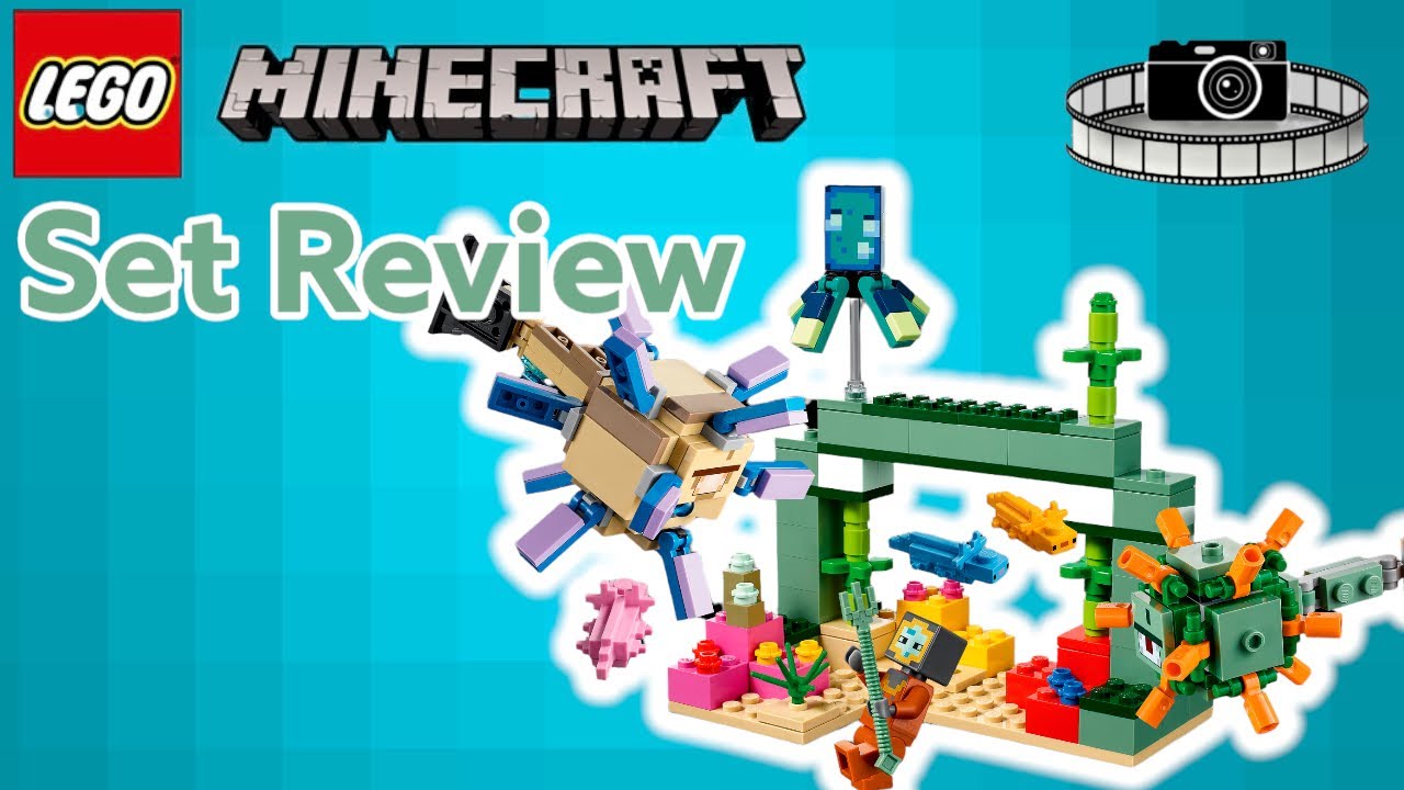 LEGO Minecraft 21180 The Guardian Battle - Set Review - YouTube