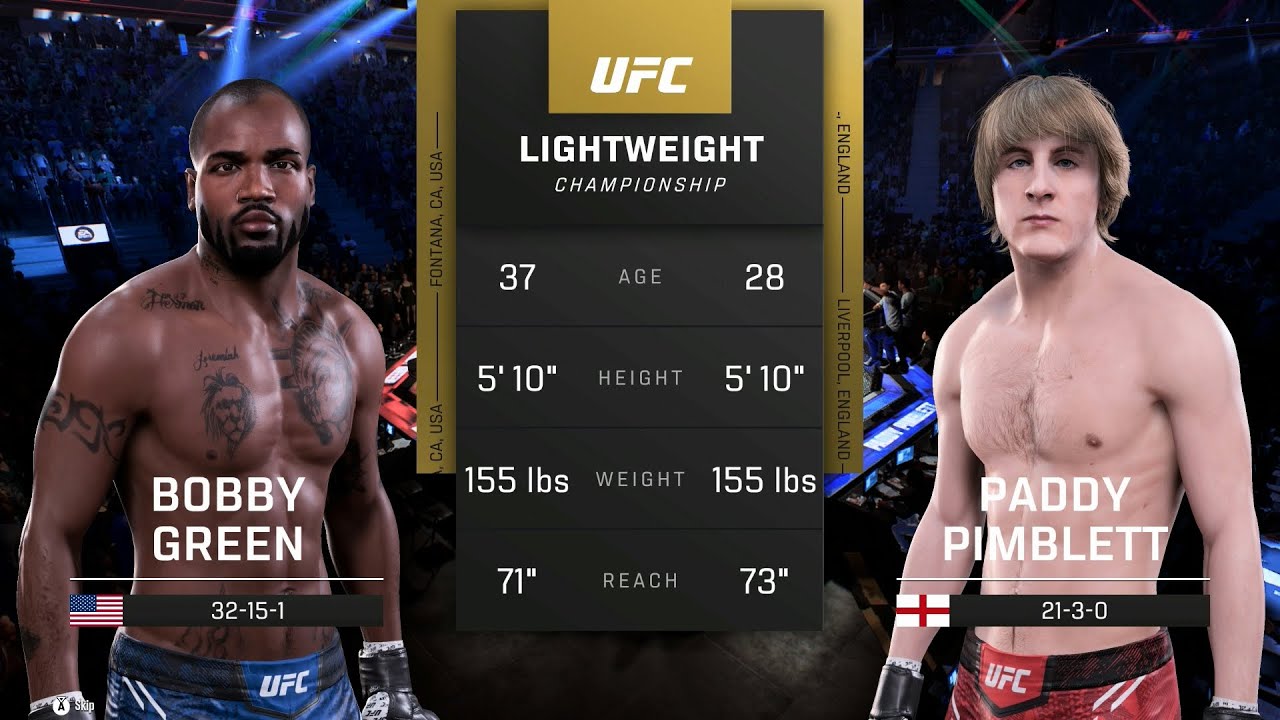 Bobby Green vs. Paddy Pimblett Full Fight - UFC 5 Fight Night - YouTube