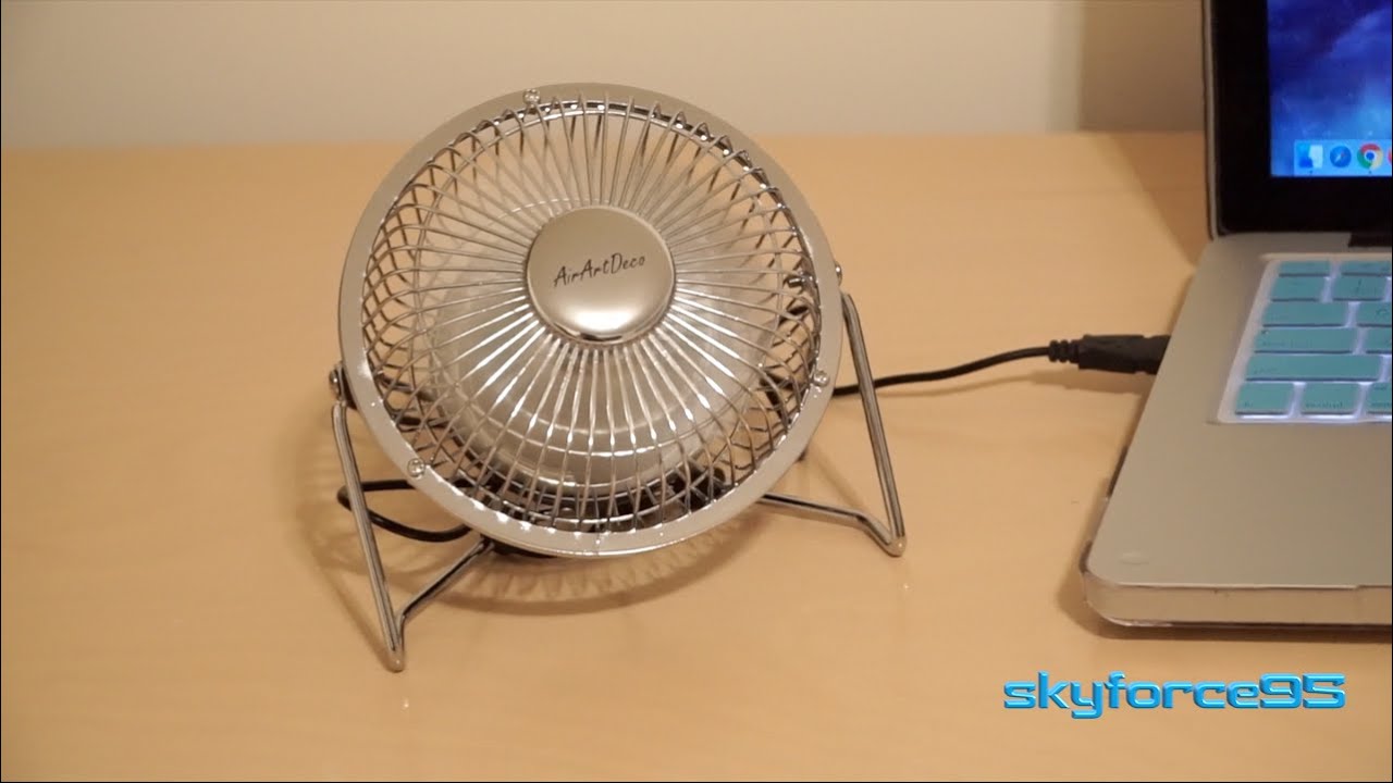 AirArtDeco 4 Inch 10 cm Mini USB Metal Desk Fan Review - YouTube