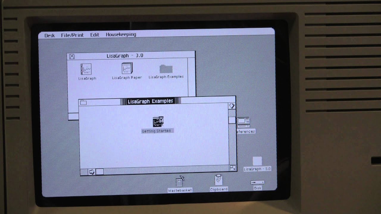 1983 Modified Apple Lisa with an LCD Screen - YouTube
