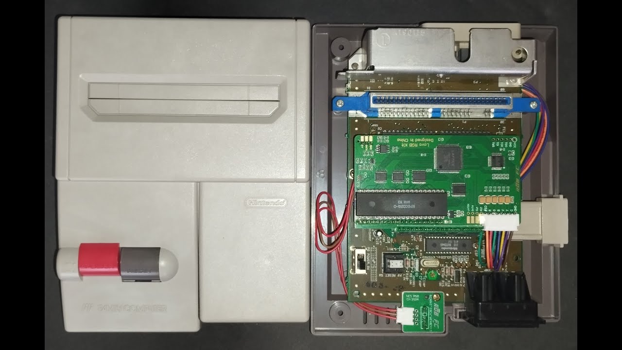 PROBAMOS FAMICOM AV + RGB LAVA KIT DE ALIEXPRESS + GBSC RETROSCALER ...