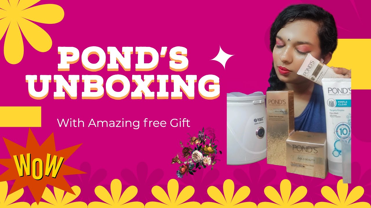 Pond's Unboxing with Amazing free Product 🎁 😍 #ponds #facialsteamer # ...