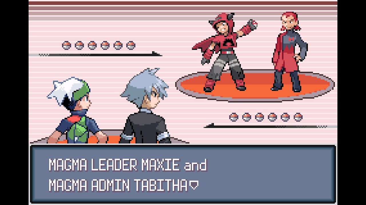 Pokemon Parallel Emerald • Magma Leader Maxie and Admin Tabitha - Space ...