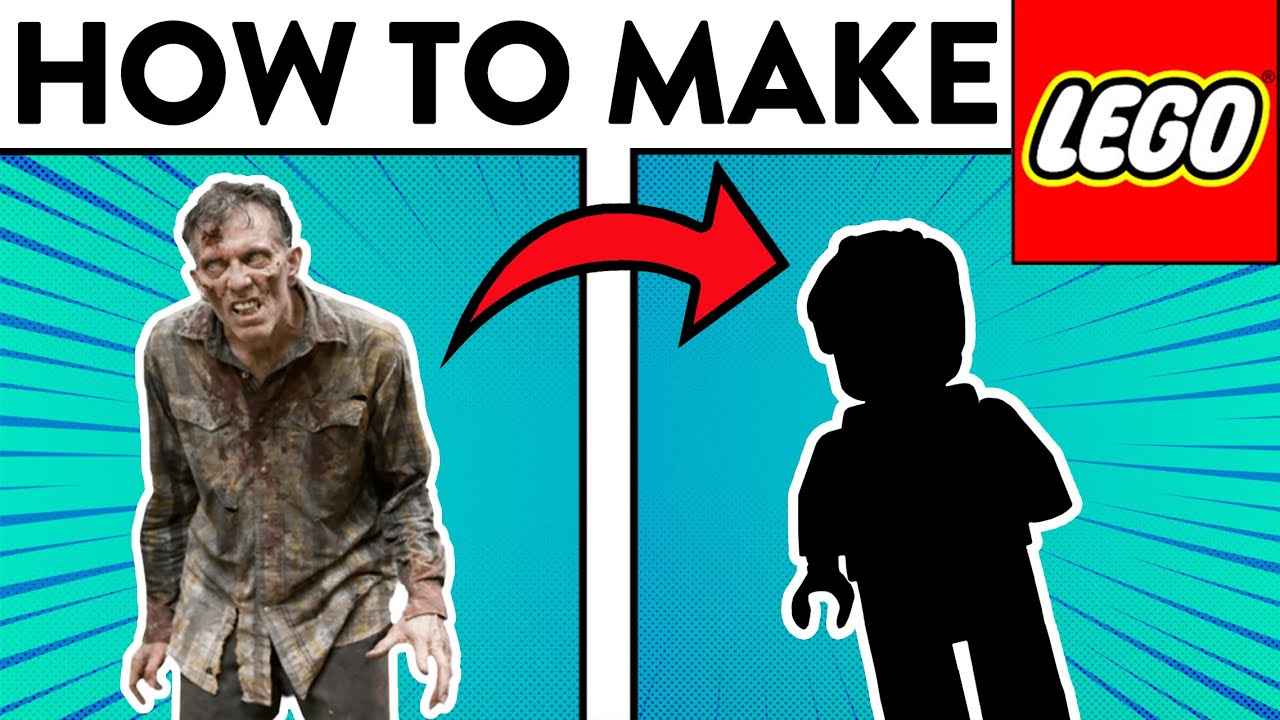 How To Make Walking Dead Zombie LEGO Minifigure Custom - YouTube