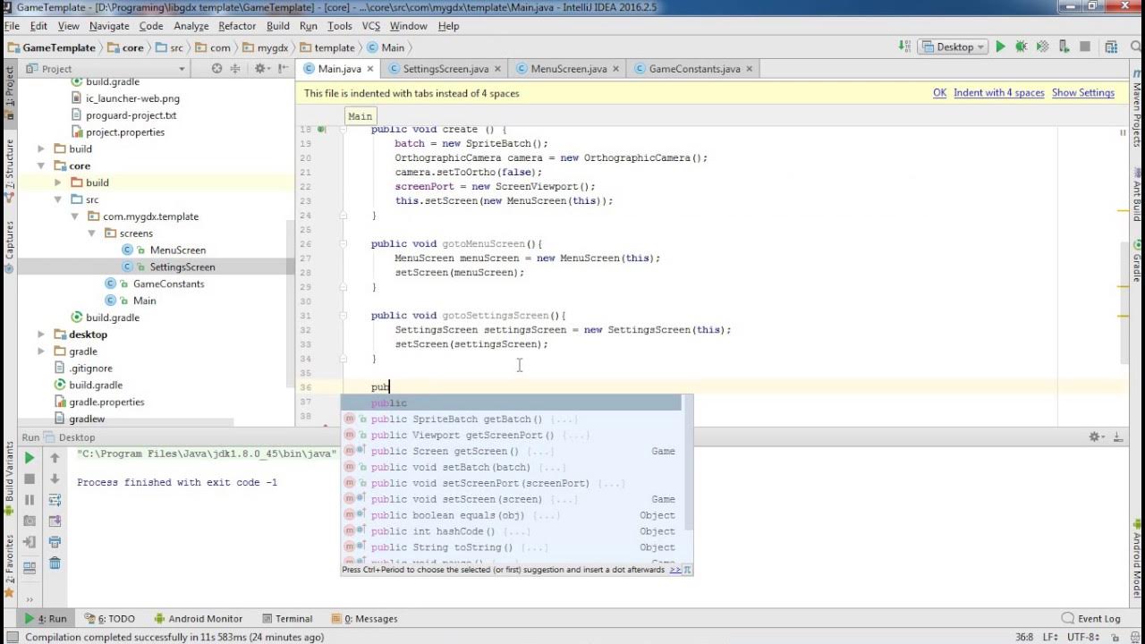 libGDX Java Game Development - Add InputListener to Button & Screen Transition - YouTube