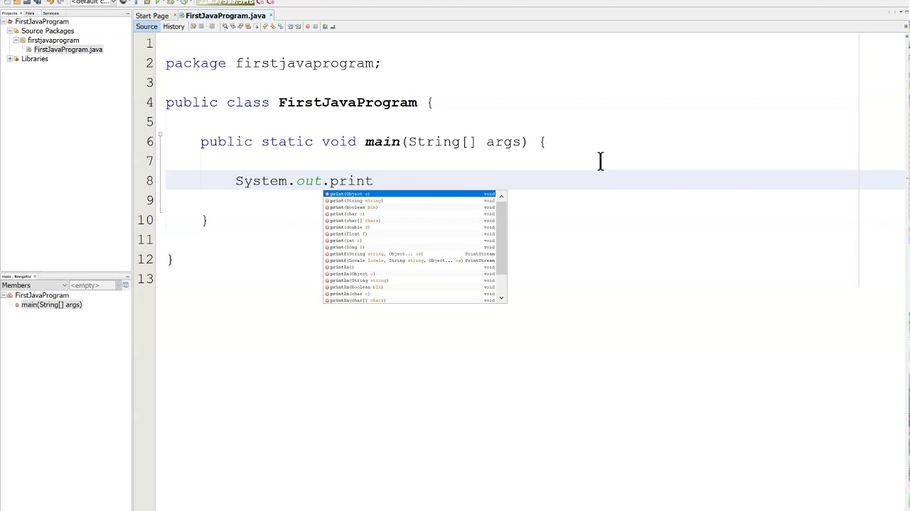 First Java Program - YouTube