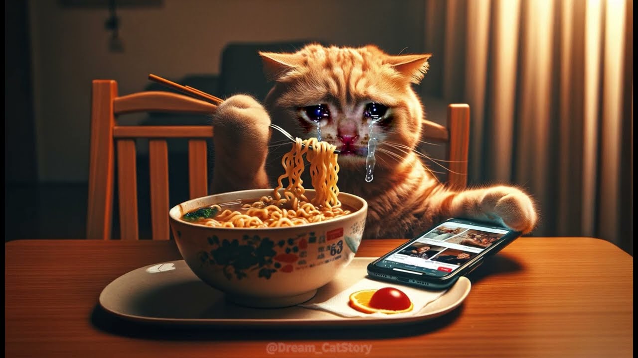 The cat that keeps crying while looking at the phone😿 - YouTube