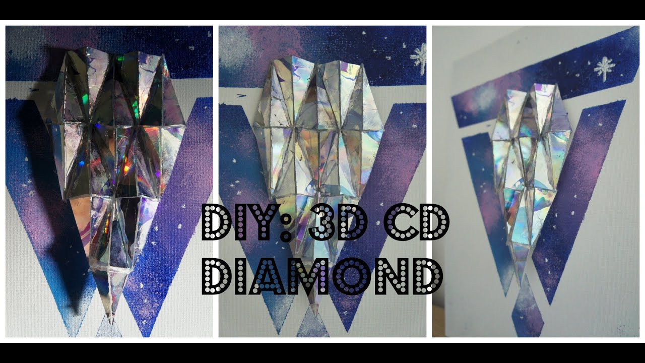 DIY: 3D CD Diamond - YouTube