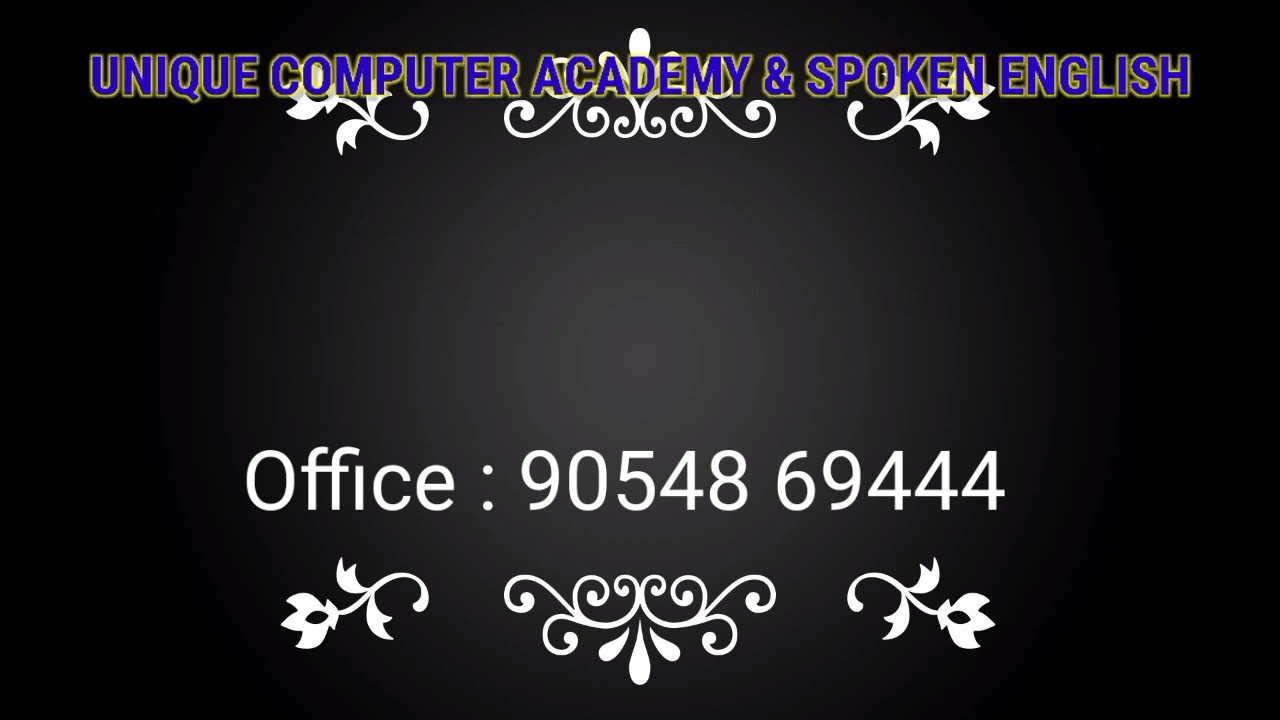 UNIQUE COMPUTER ACADEMY // SITA NAGAR // PUNAGAM , SURAT - YouTube
