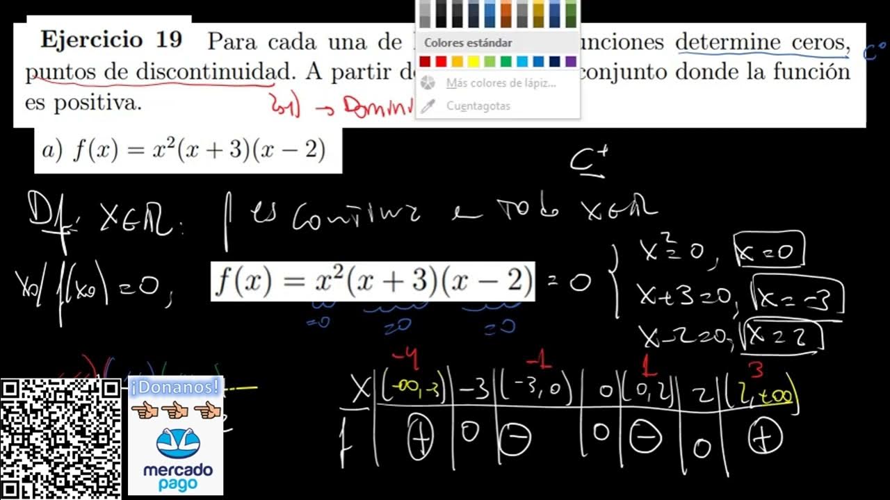 Cómo hallar ceros, puntos de discontinuidad en funciones - YouTube