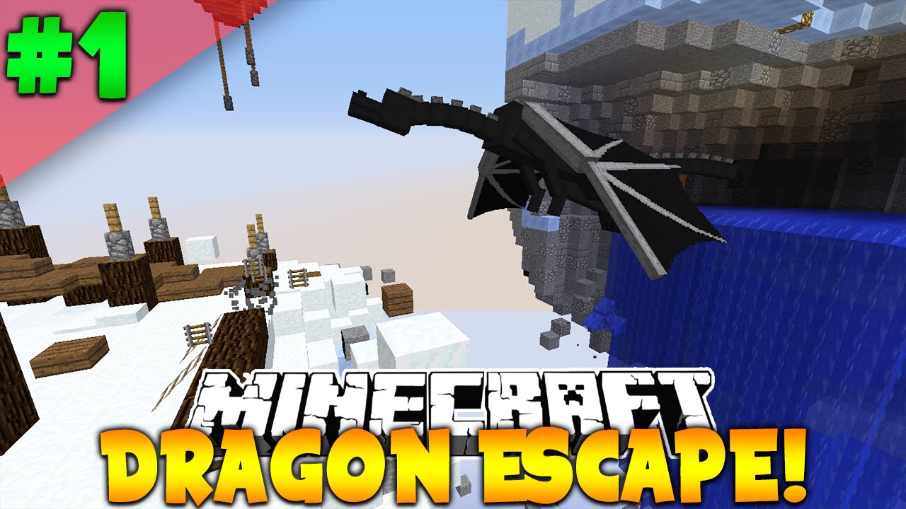 Minecraft DRAGON ESCAPE! | 'Literally Running For My Life!' - YouTube