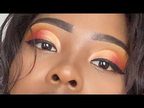 Sunset eyeshadow tutorial under 5mins - YouTube