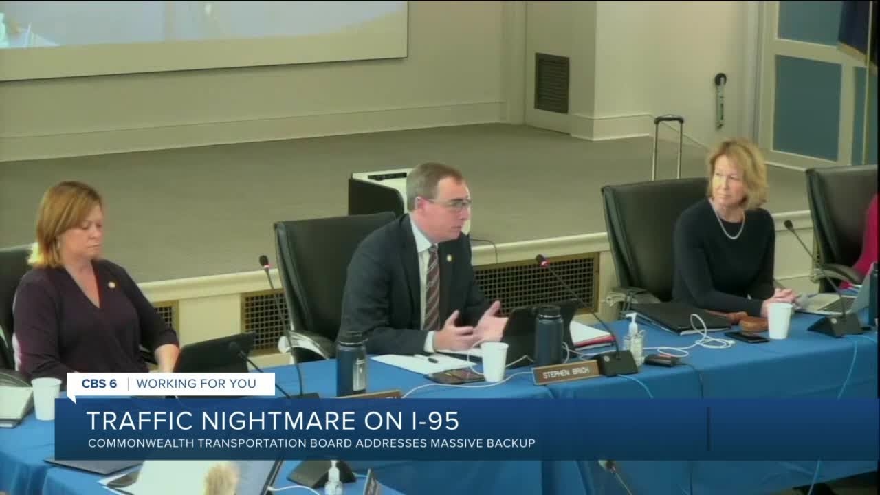Commonwealth Transportation Board addresses I-95 nightmare - YouTube