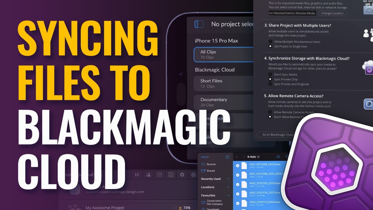 Syncing Files to Blackmagic Cloud - YouTube