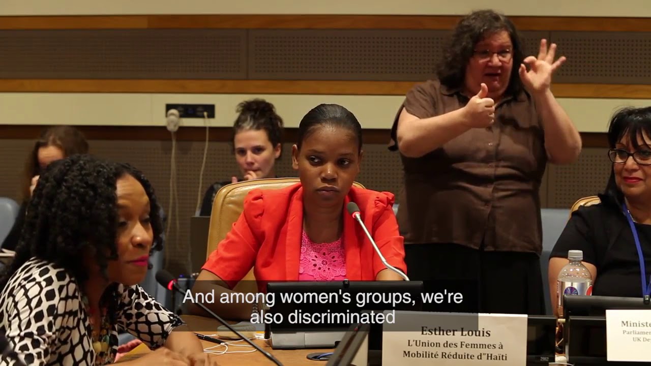 Esther Louis, Executive Director, L’Union des Femmes à Mobilité Réduite ...