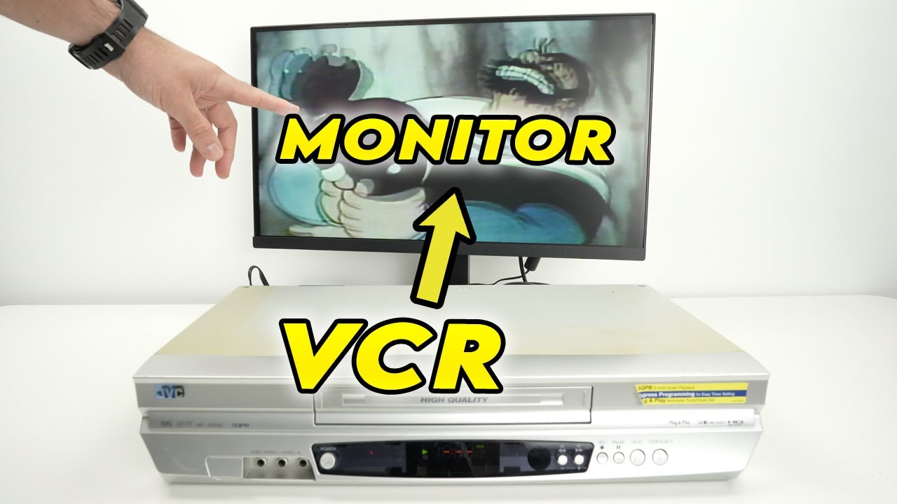 How to Connect a VCR to a Monitor Screen - YouTube