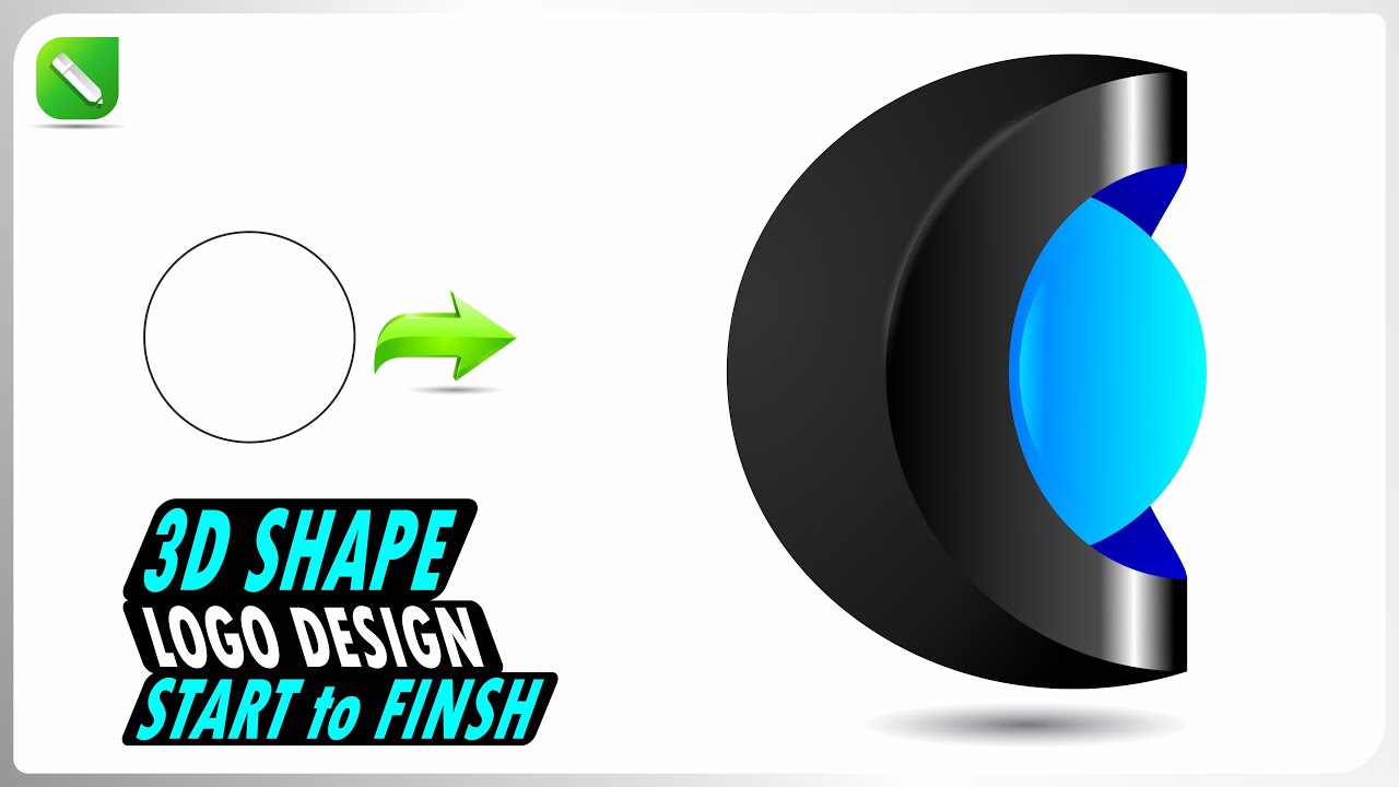 CorelDraw 3D Design Tutorial - 3D Graphic Design Logo - YouTube