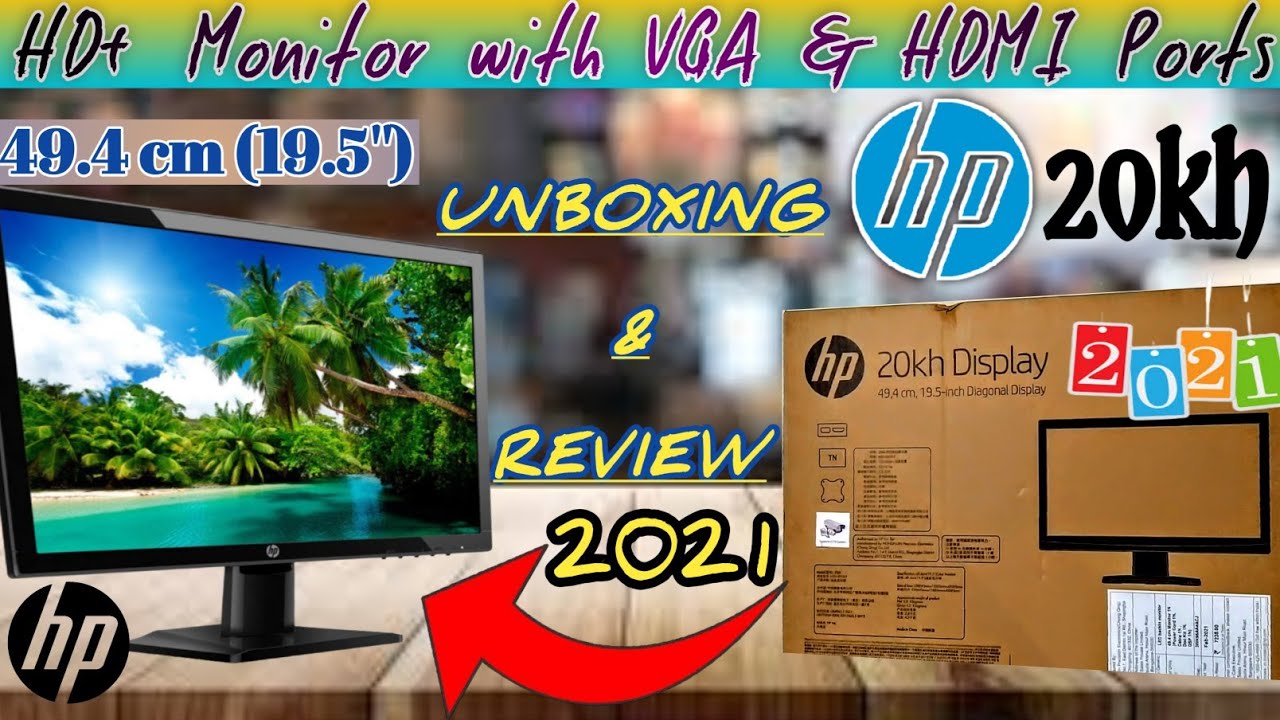 HP 20kh 19.5 Inch Full HD LED Monitor || 20kh || Unboxing & Review In ...