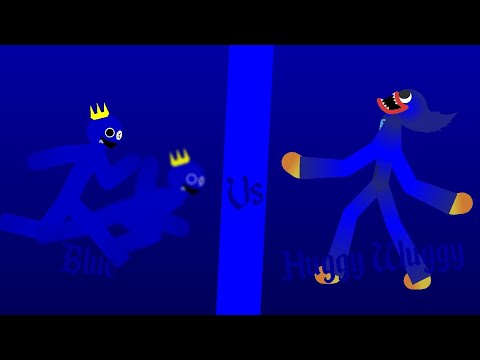 Blue Vs Huggy Wuggy - YouTube