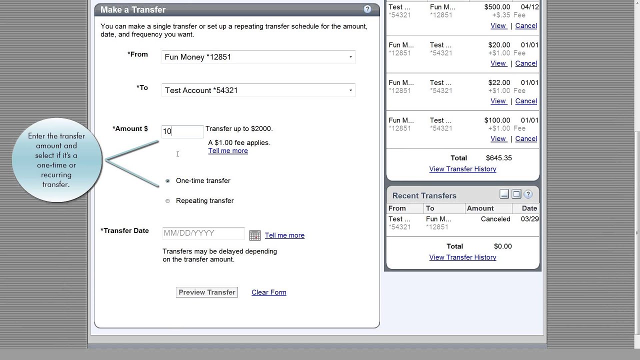 Fiserv EasyPay Online Bill Pay - Transferring Money - YouTube