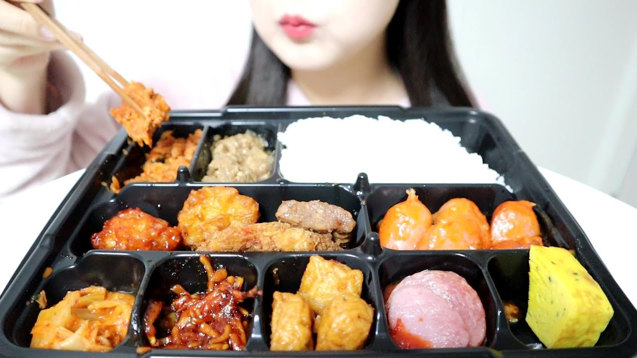 ASMR 편의점도시락 먹방 KOREAN LUNCH BOX MUKBANG - YouTube