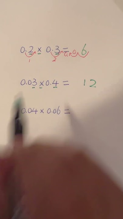 Multiplying decimals | how to fast multiply decimals #decimal #decimals #math #maths #shorts ...